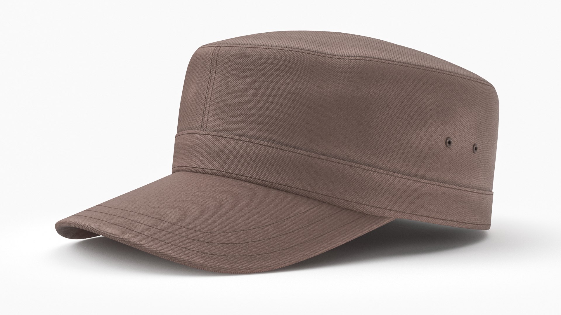 3D Brown Military Cap Model - TurboSquid 2342203