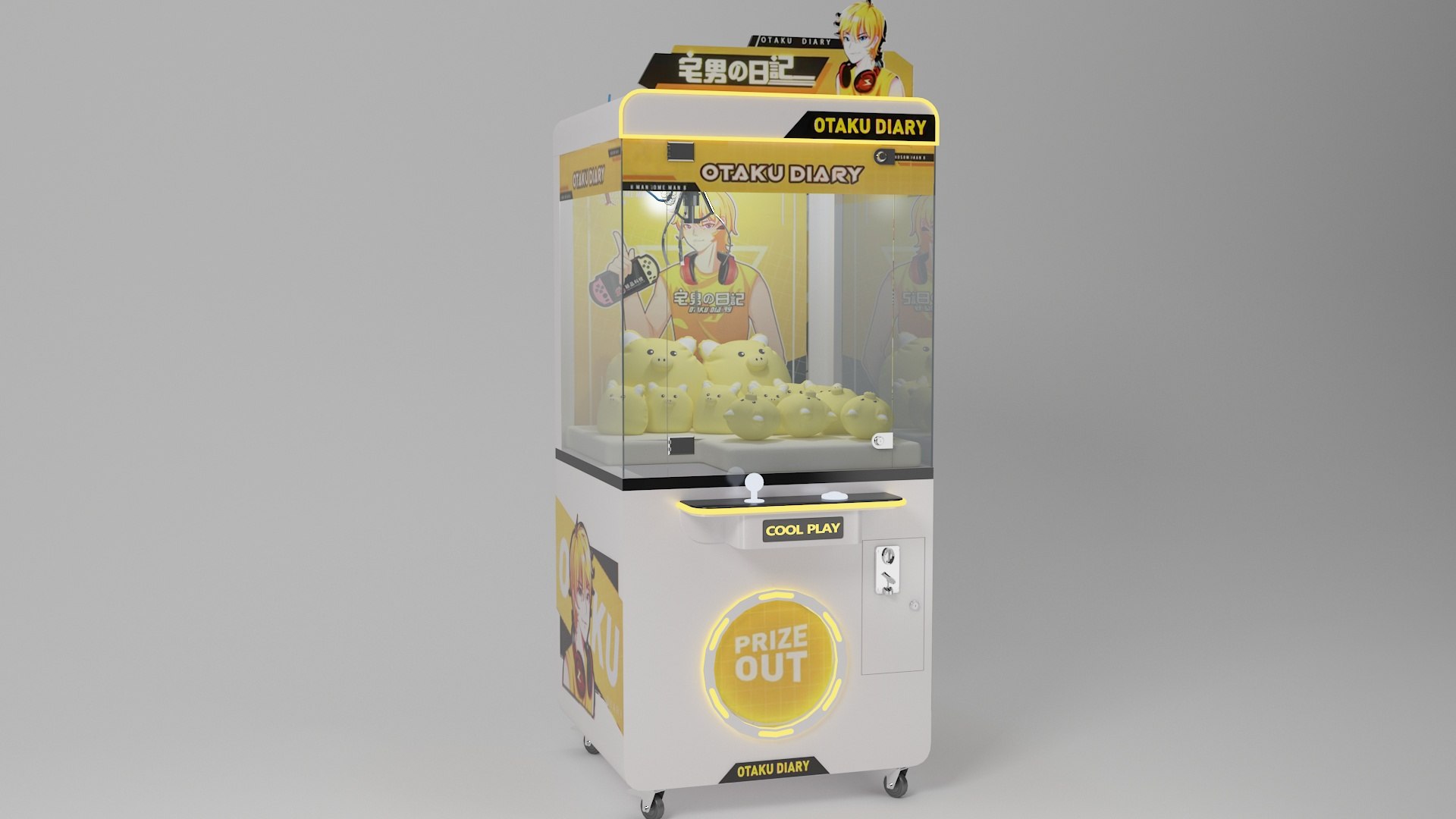 Claw machine japanese character 3D model - TurboSquid 2163957