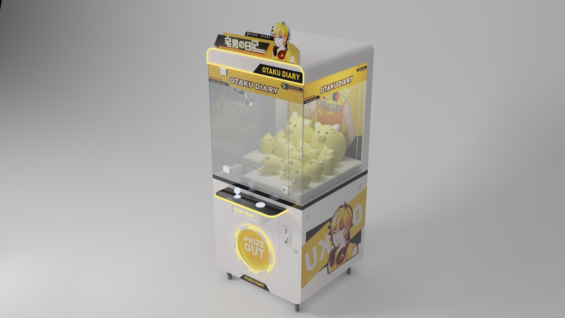 Claw machine japanese character 3D model - TurboSquid 2163957