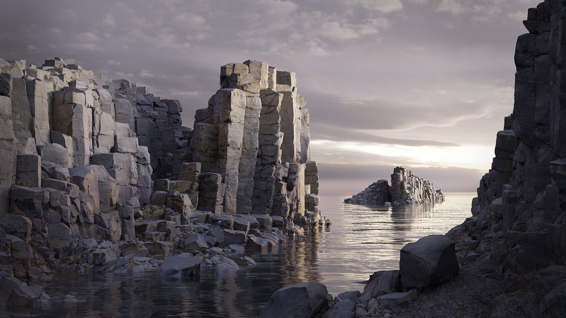 3D Basalt Columns 3D Model Scan Pack - TurboSquid 2547198