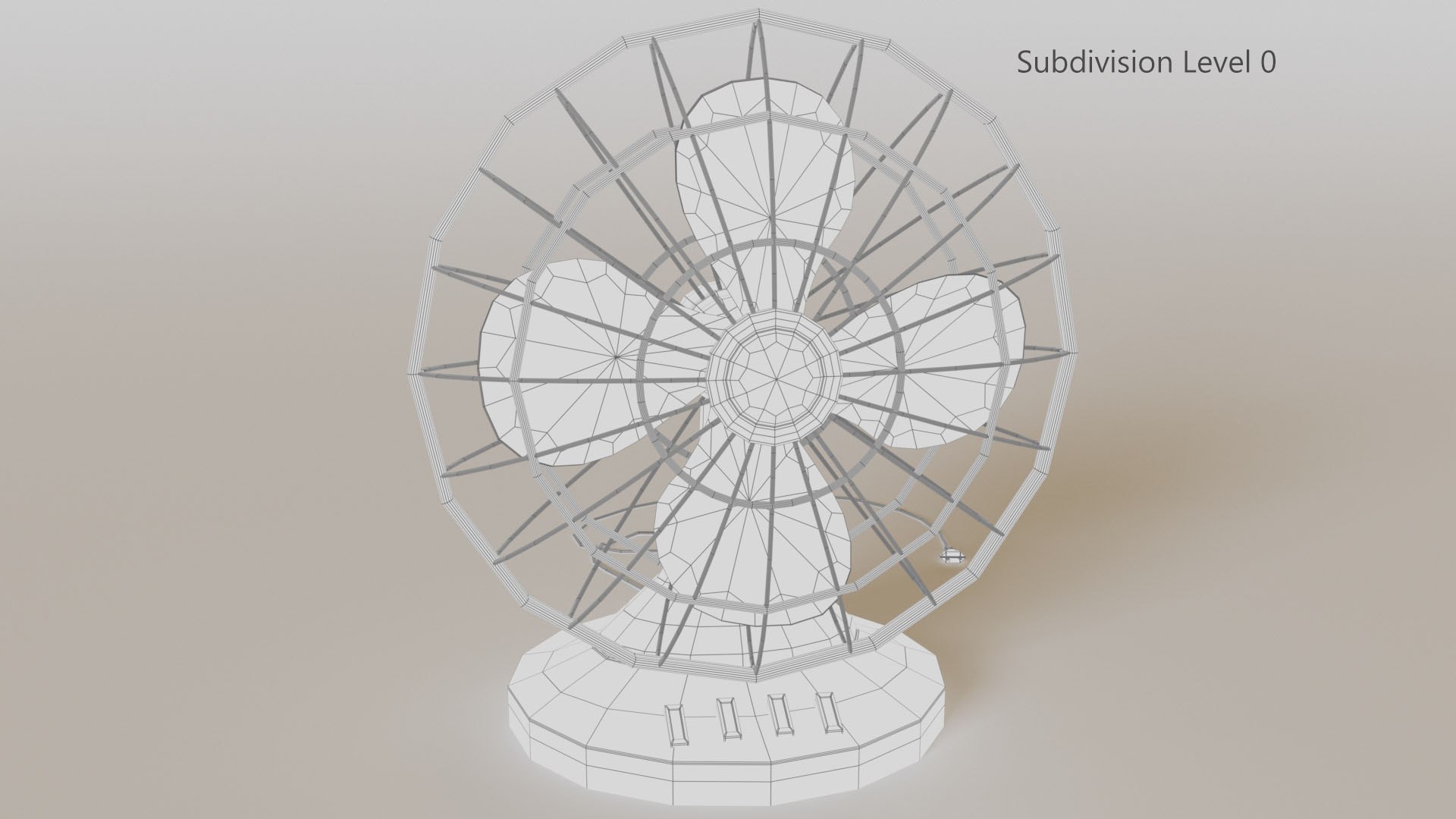 Fan table 3D - TurboSquid 1690413