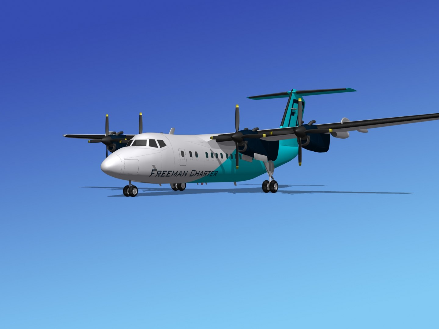 3d Model Dhc-7-200 Passenger Freight