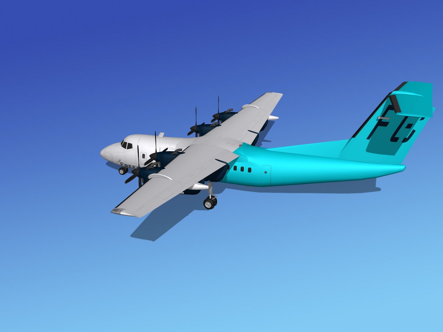 3d Model Dhc-7-200 Passenger Freight