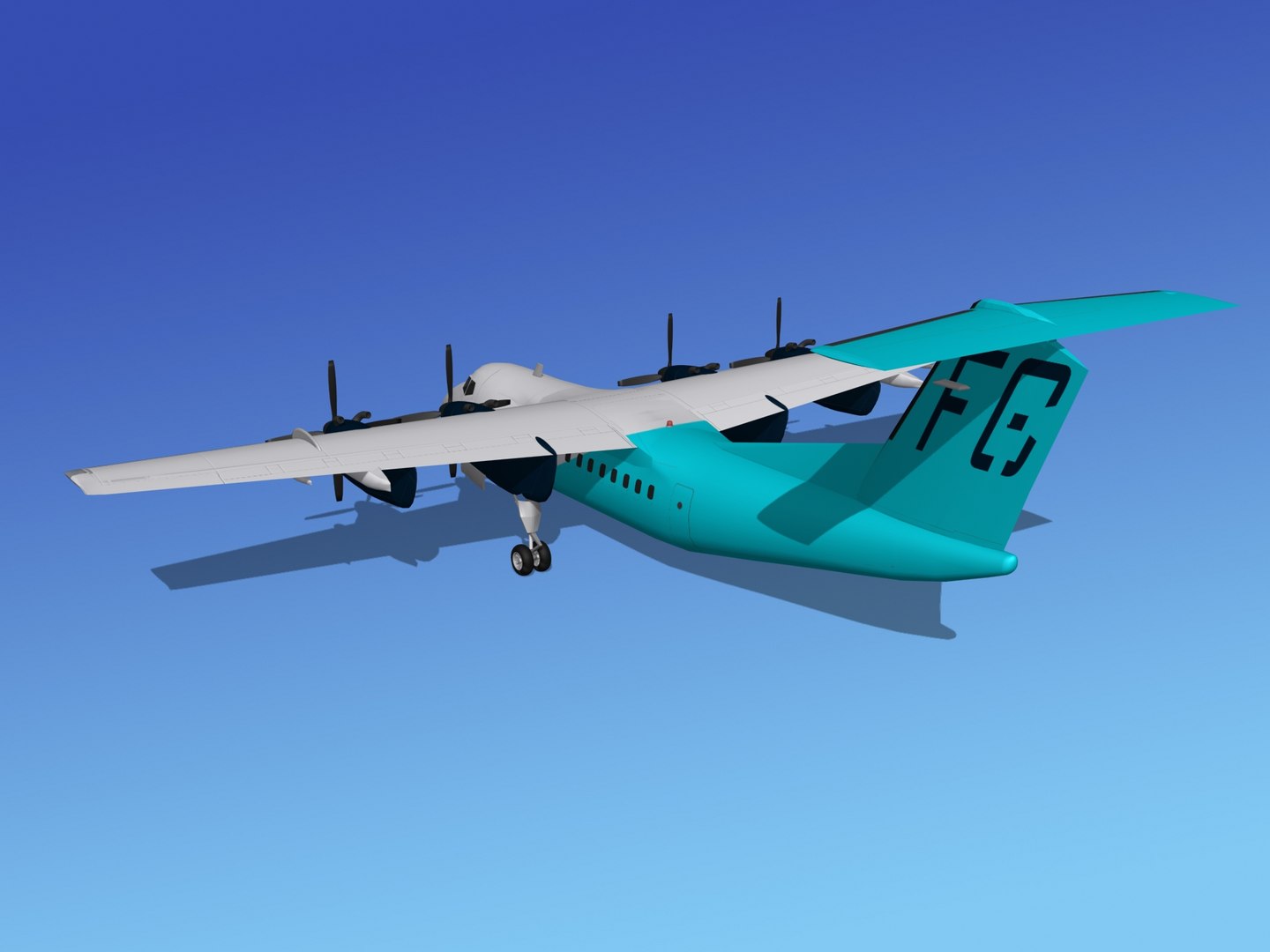 3d Model Dhc-7-200 Passenger Freight