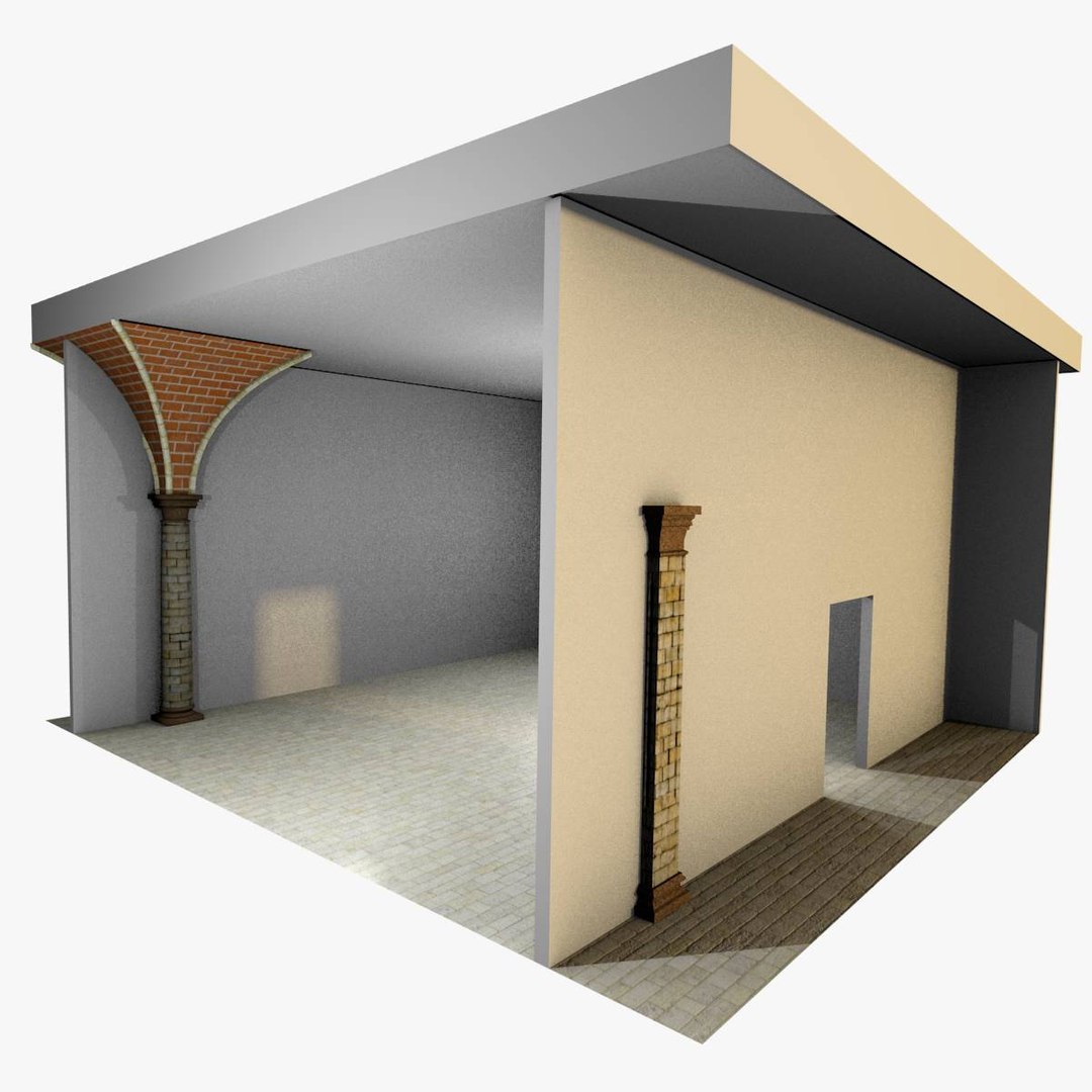 3d Romanic Vaulting Column Spacings