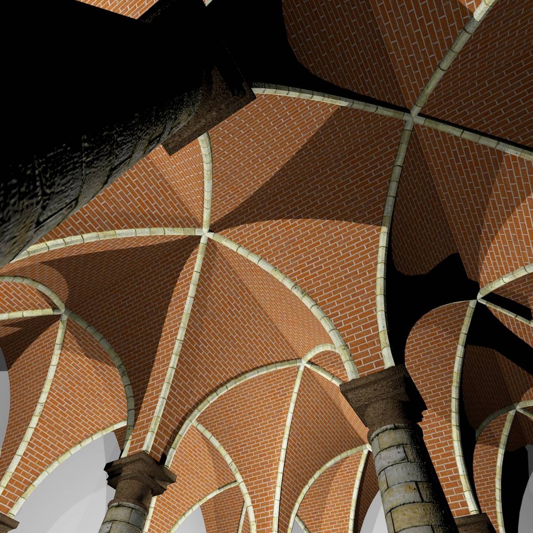 3d Romanic Vaulting Column Spacings