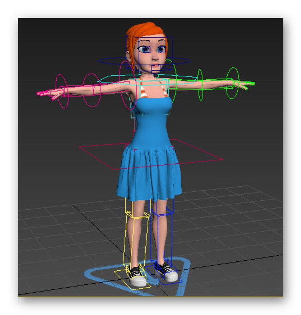 Girl cartoon ginger 3D model - TurboSquid 1693648