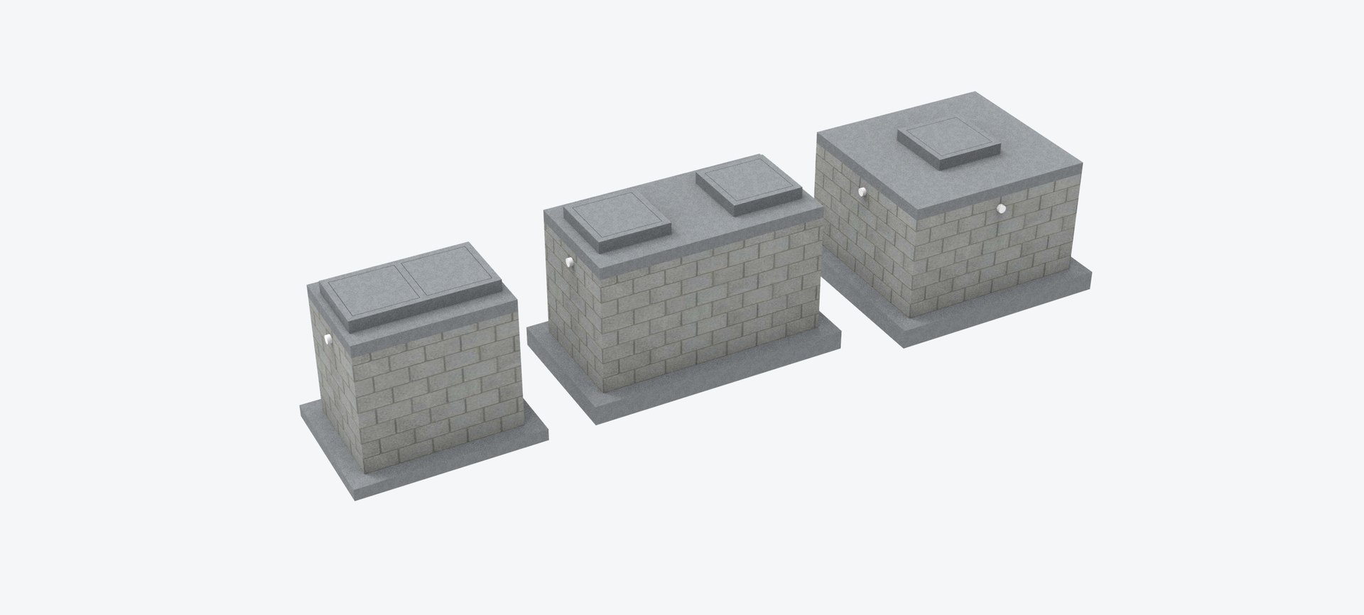 3D Concrete Septic Tank Soak Pit And Grease Trap - TurboSquid 1796671