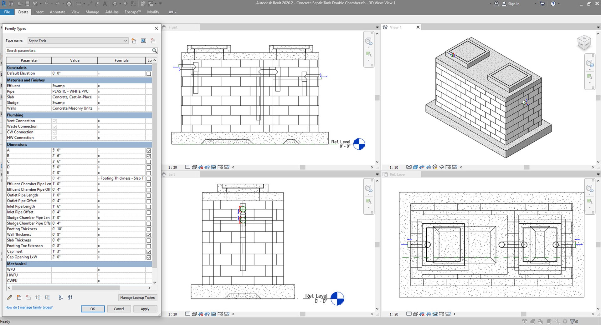 3D Concrete Septic Tank Soak Pit And Grease Trap - TurboSquid 1796671