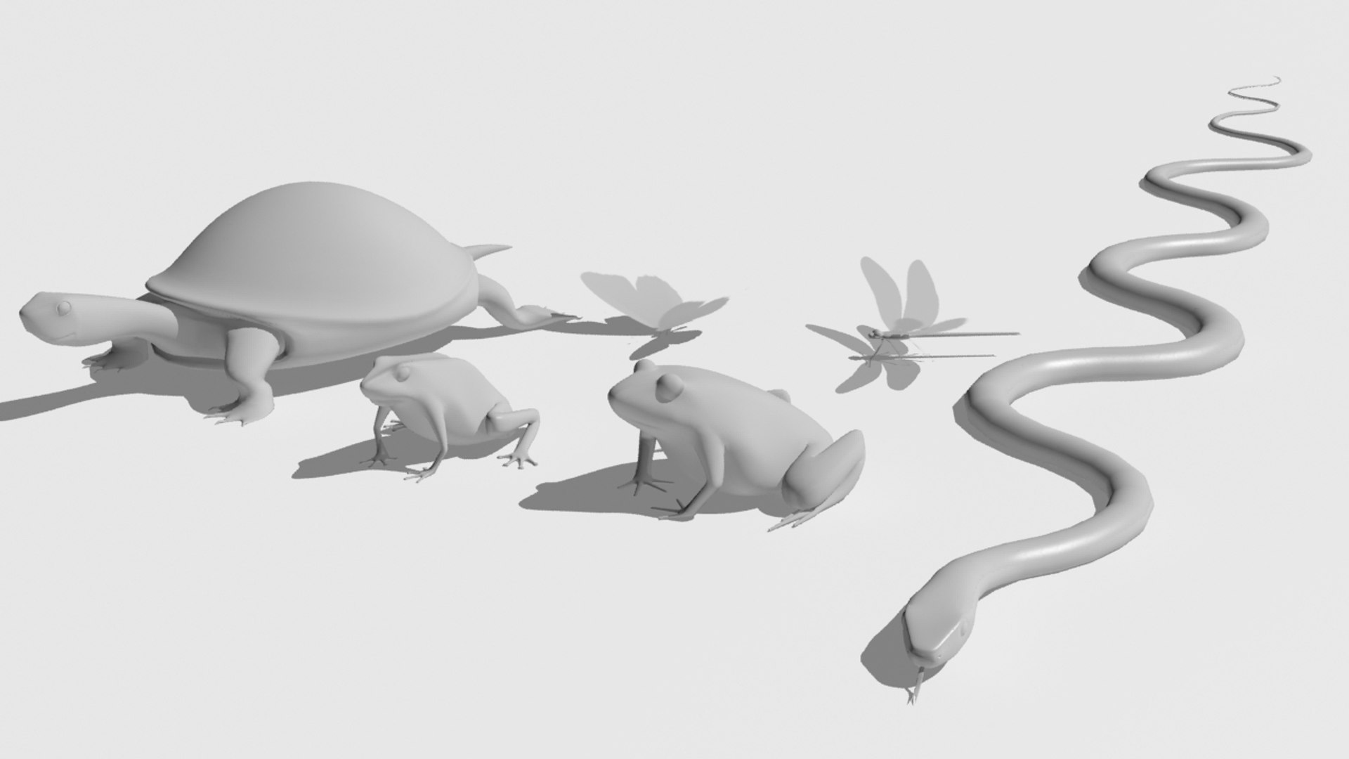 Swamp Snake Turtle Model - TurboSquid 1373154