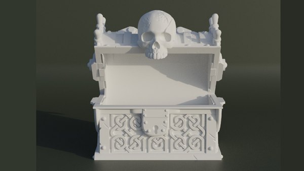 modelo 3d Skull Treasure Box Dice Box Pattern 3D print model ...