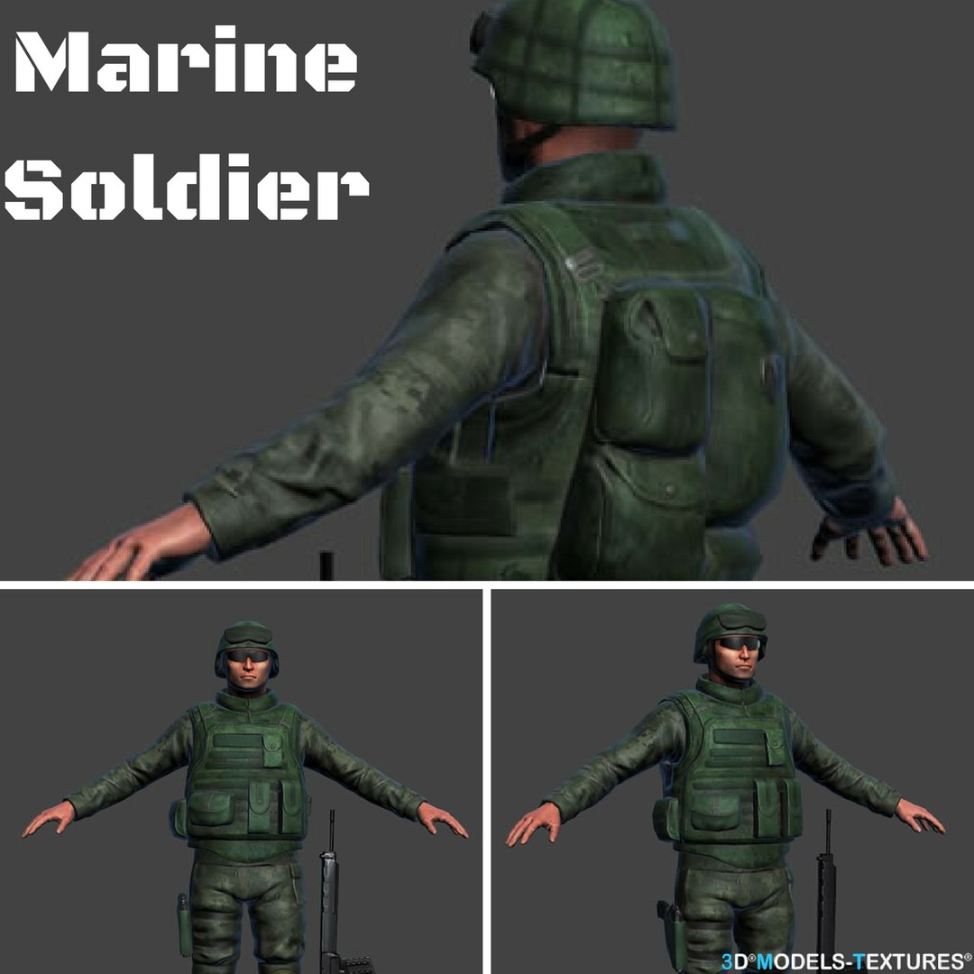 3D Model Marine Soldier - TurboSquid 1213836