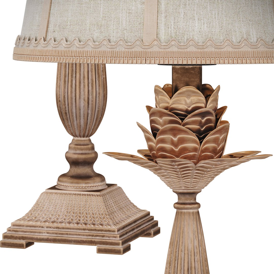 Regency Hill Shabby Chic Table Lamp 3D Model - TurboSquid 2316915