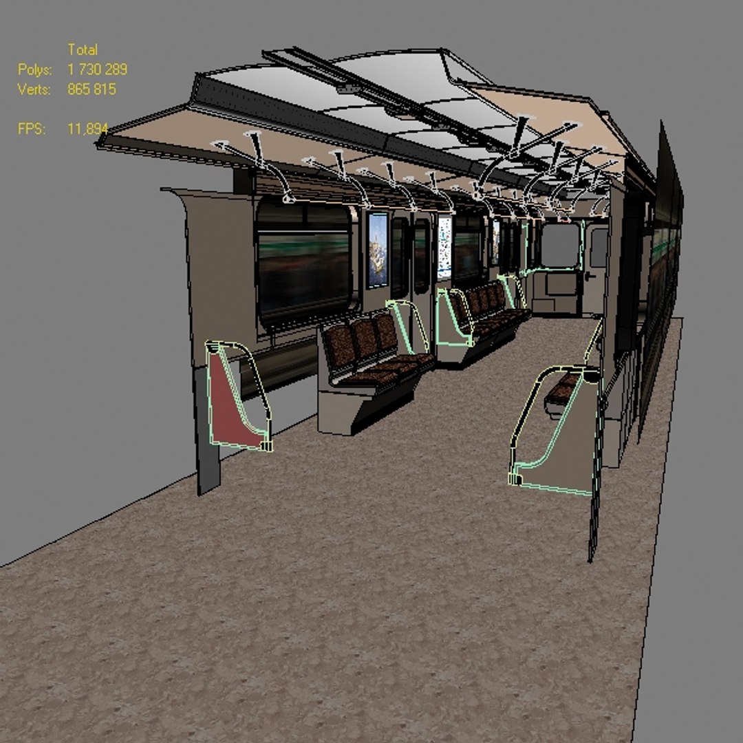 3d Model Subway Train