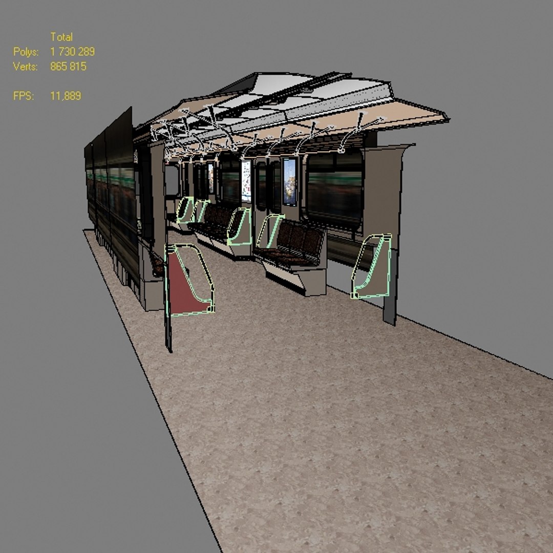 3d Model Subway Train