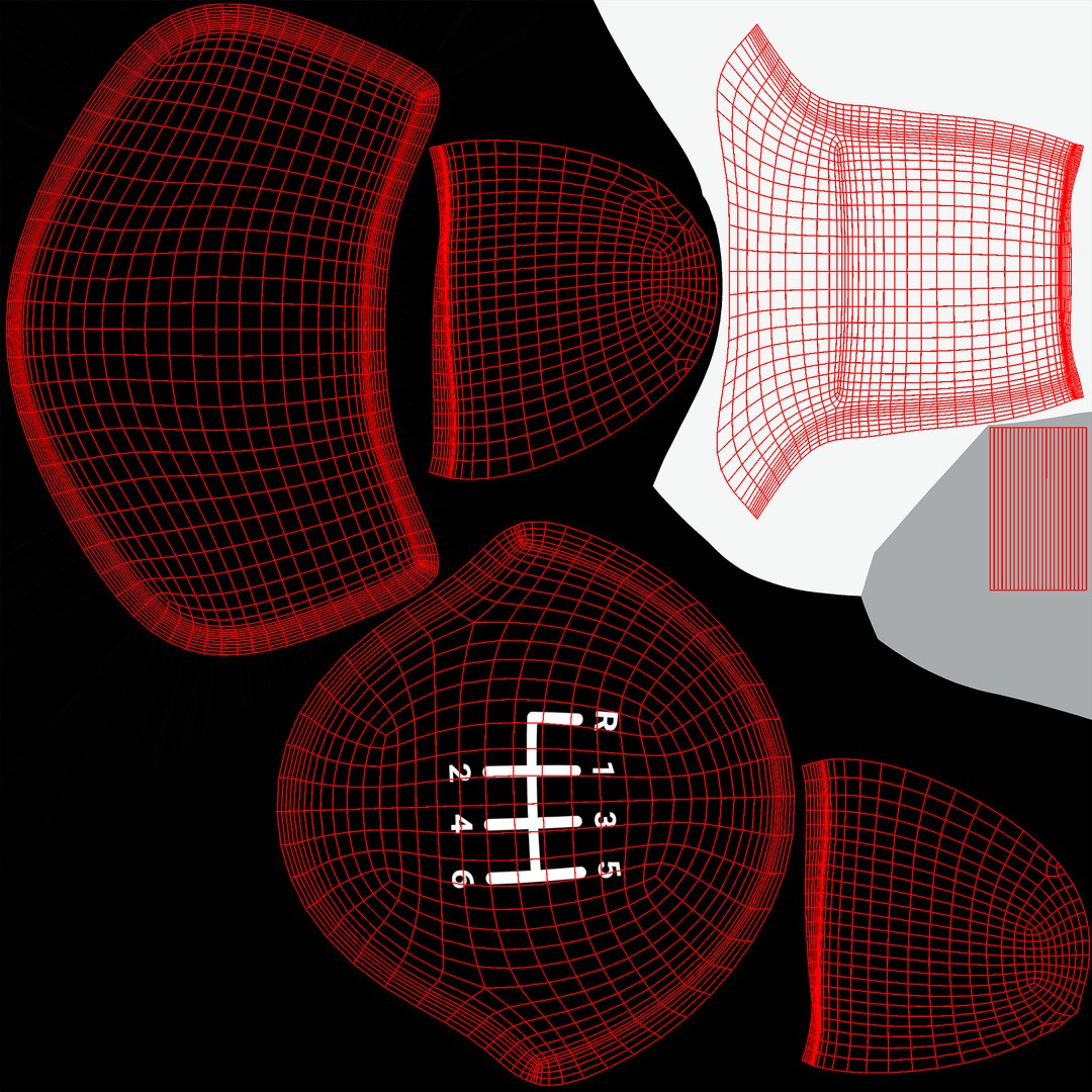 6 Gear Shift 3D Model - TurboSquid 2276713