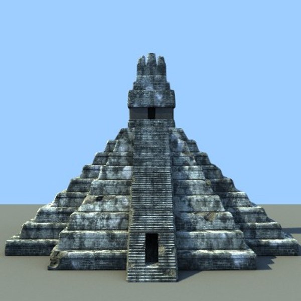 pyramid tikal guatemala 3d model