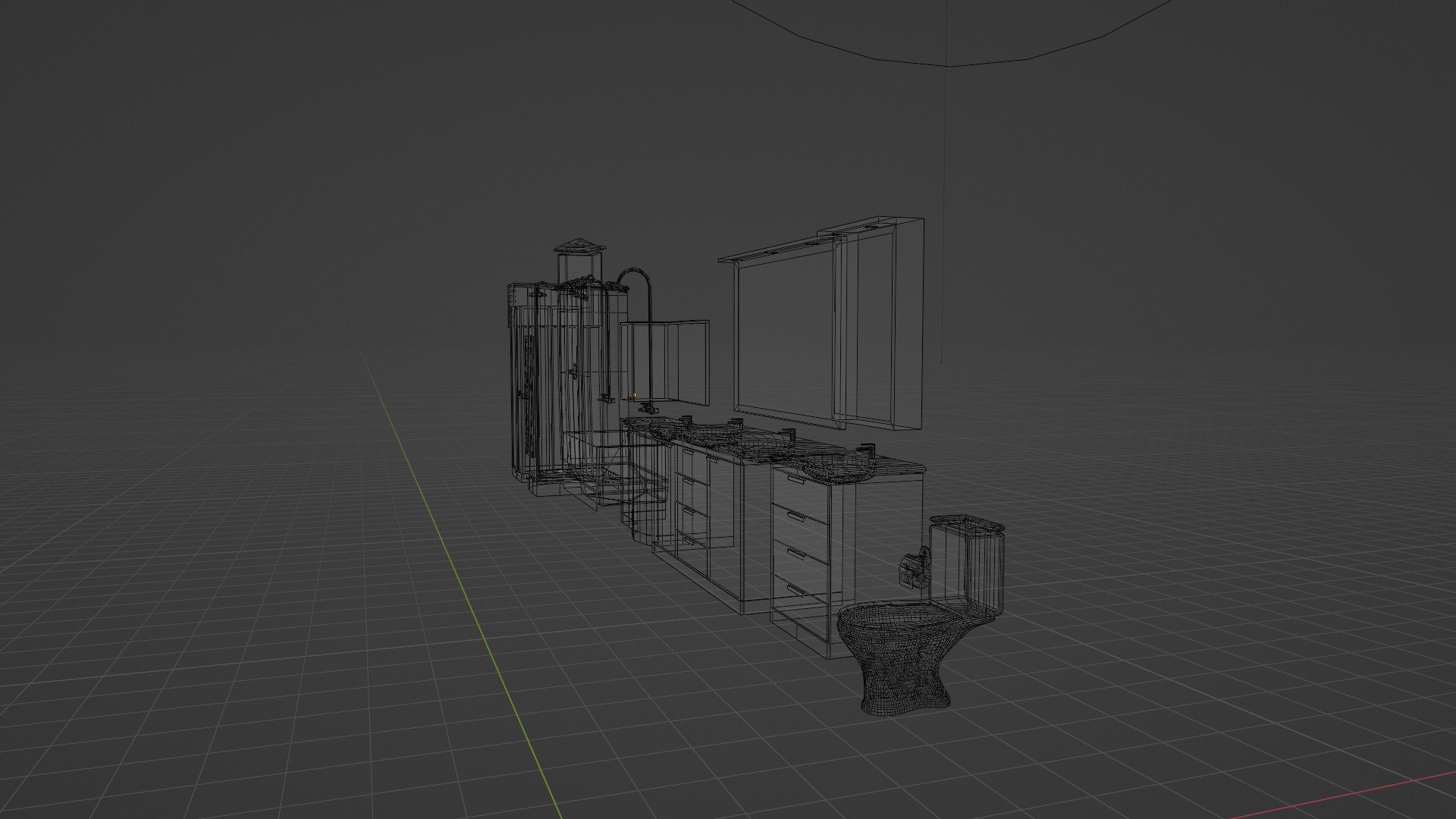 Low poly bathroom components 3D model - TurboSquid 2124406
