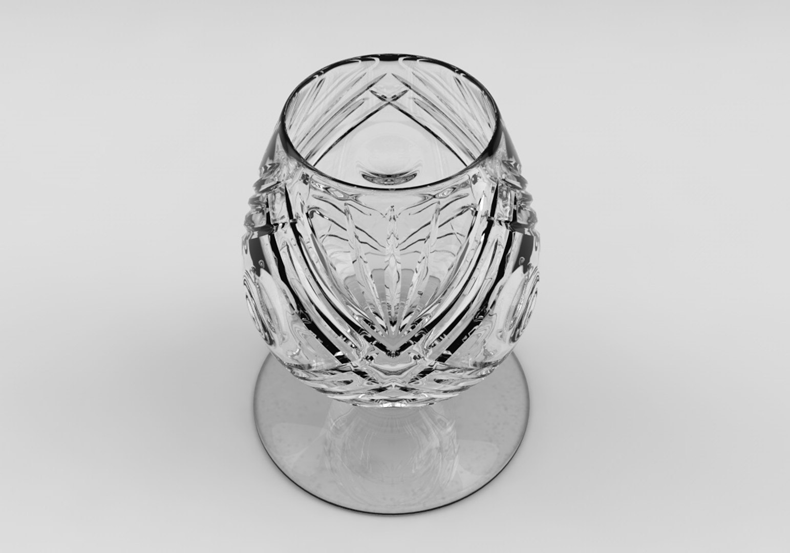 3d glass crystal model