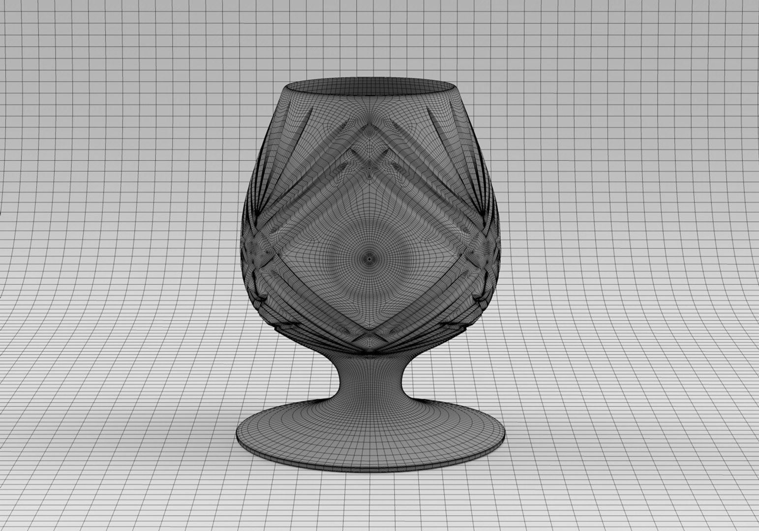 3d glass crystal model