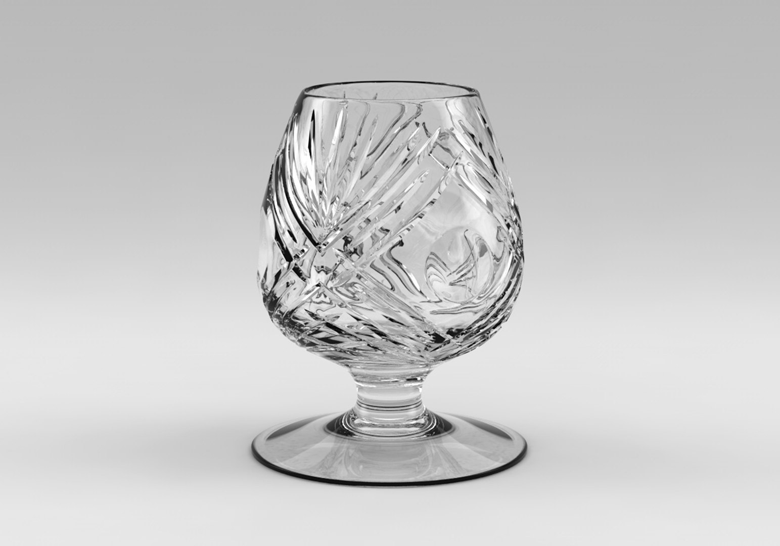 3d glass crystal model