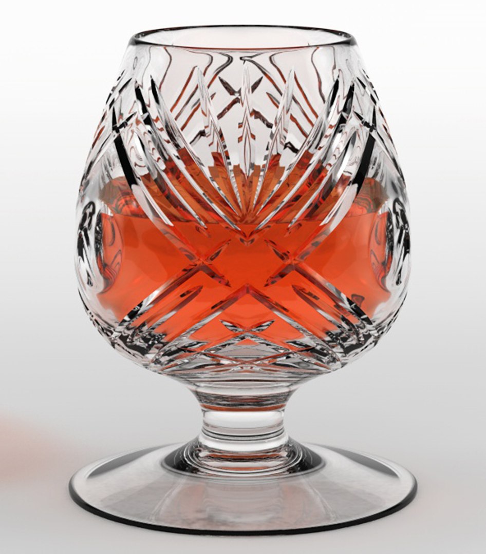 3d glass crystal model