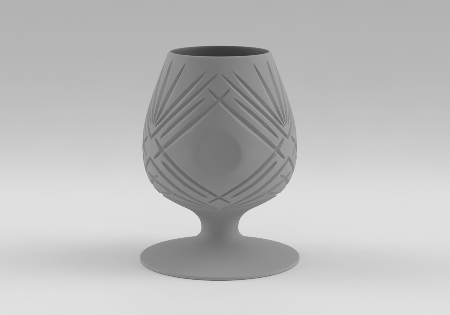 3d glass crystal model