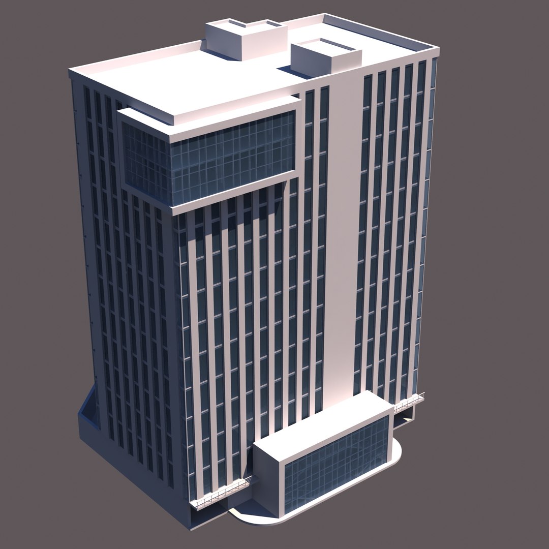 Modern office building 3D model - TurboSquid 1395651