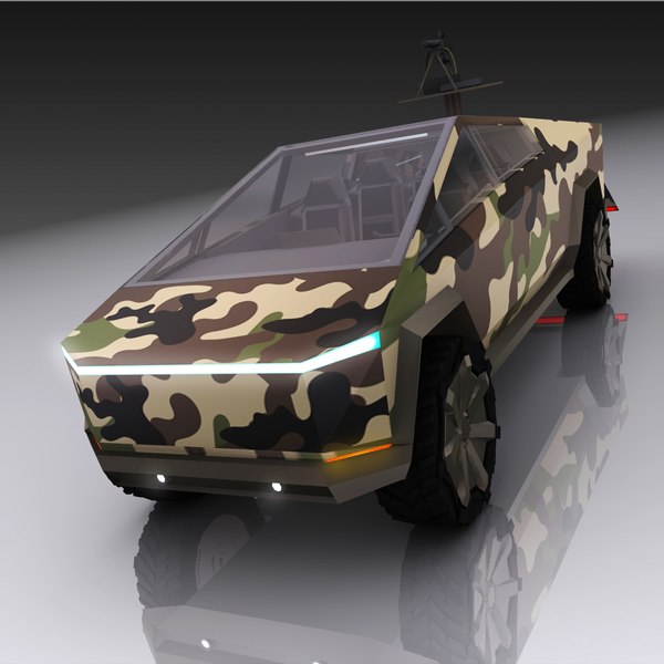 3D model tesla cyber military truck - TurboSquid 1480615