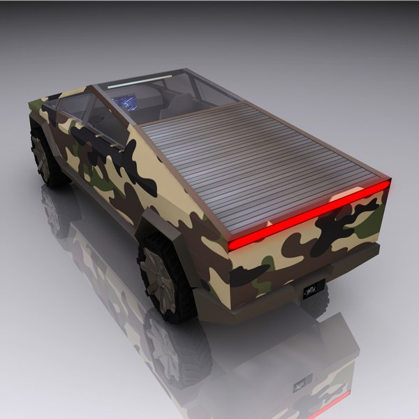 3D model tesla cyber military truck - TurboSquid 1480615