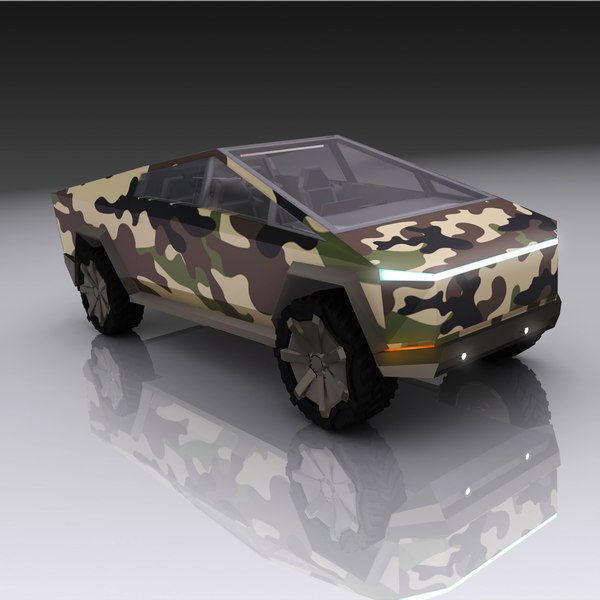 3D model tesla cyber military truck - TurboSquid 1480615