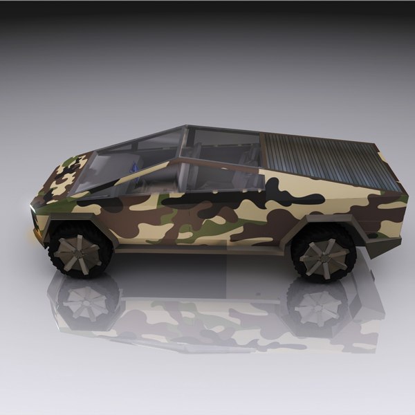 3D model tesla cyber military truck - TurboSquid 1480615