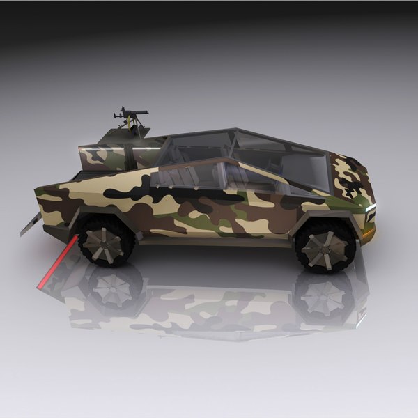 3D model tesla cyber military truck - TurboSquid 1480615