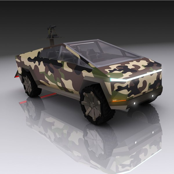 3D model tesla cyber military truck - TurboSquid 1480615