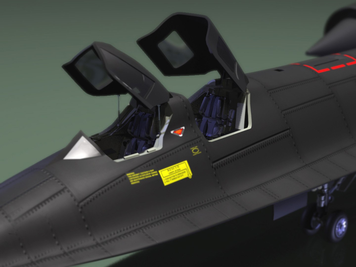 sr-71 spy plane blackbird 3d model