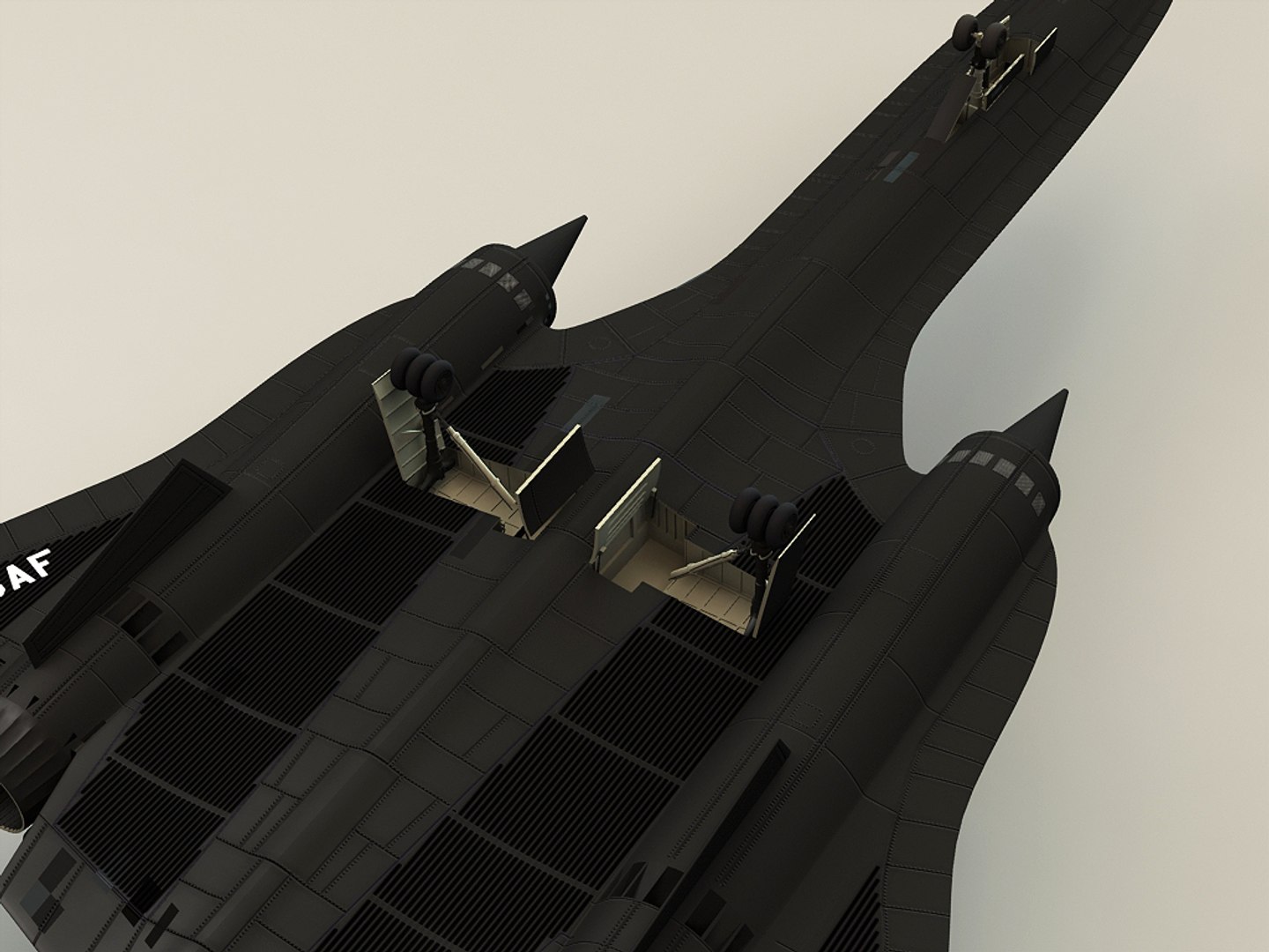 sr-71 spy plane blackbird 3d model