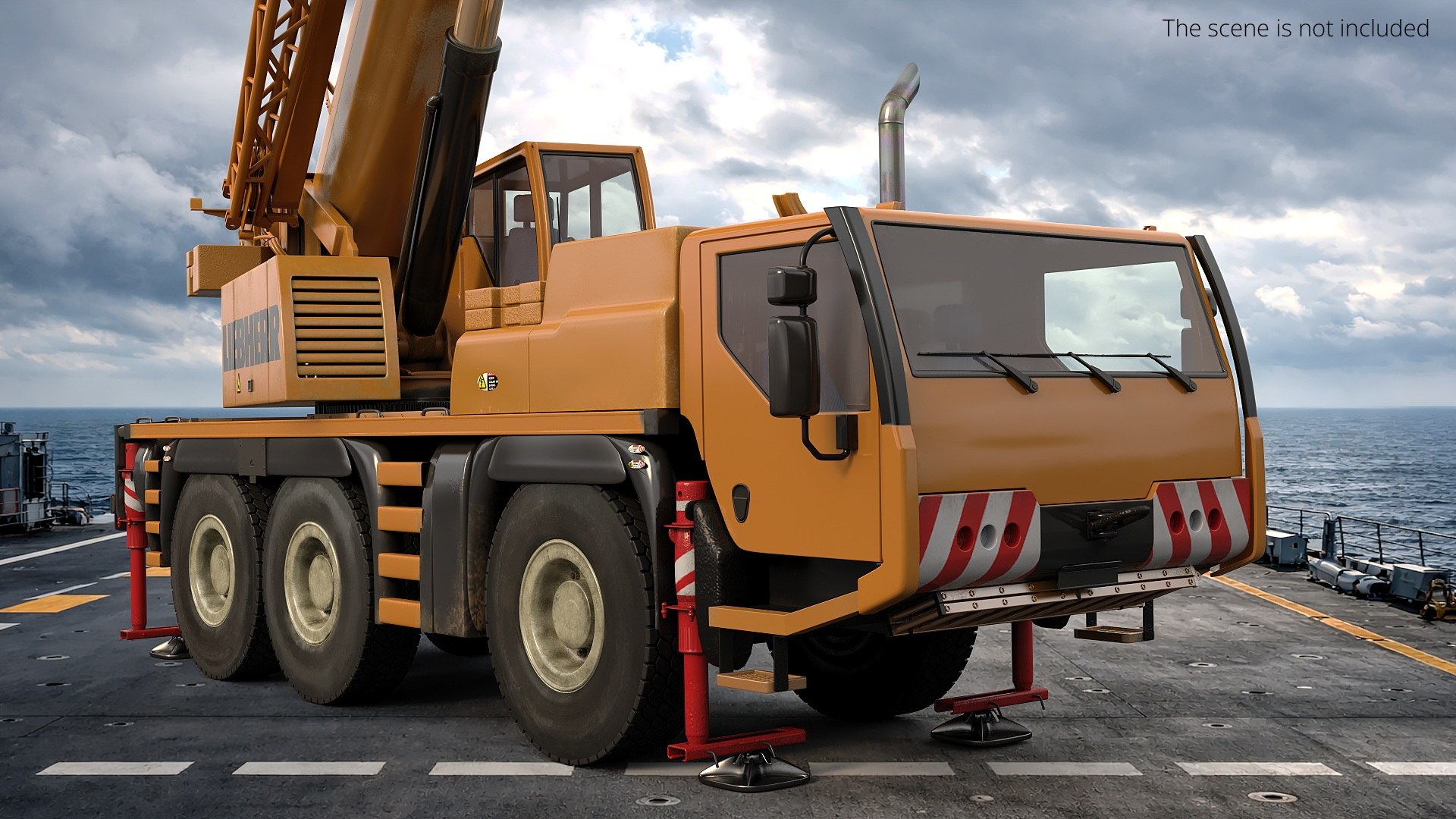 Liebherr Hydraulic Crane With Barrier Block 3D - TurboSquid 2515647