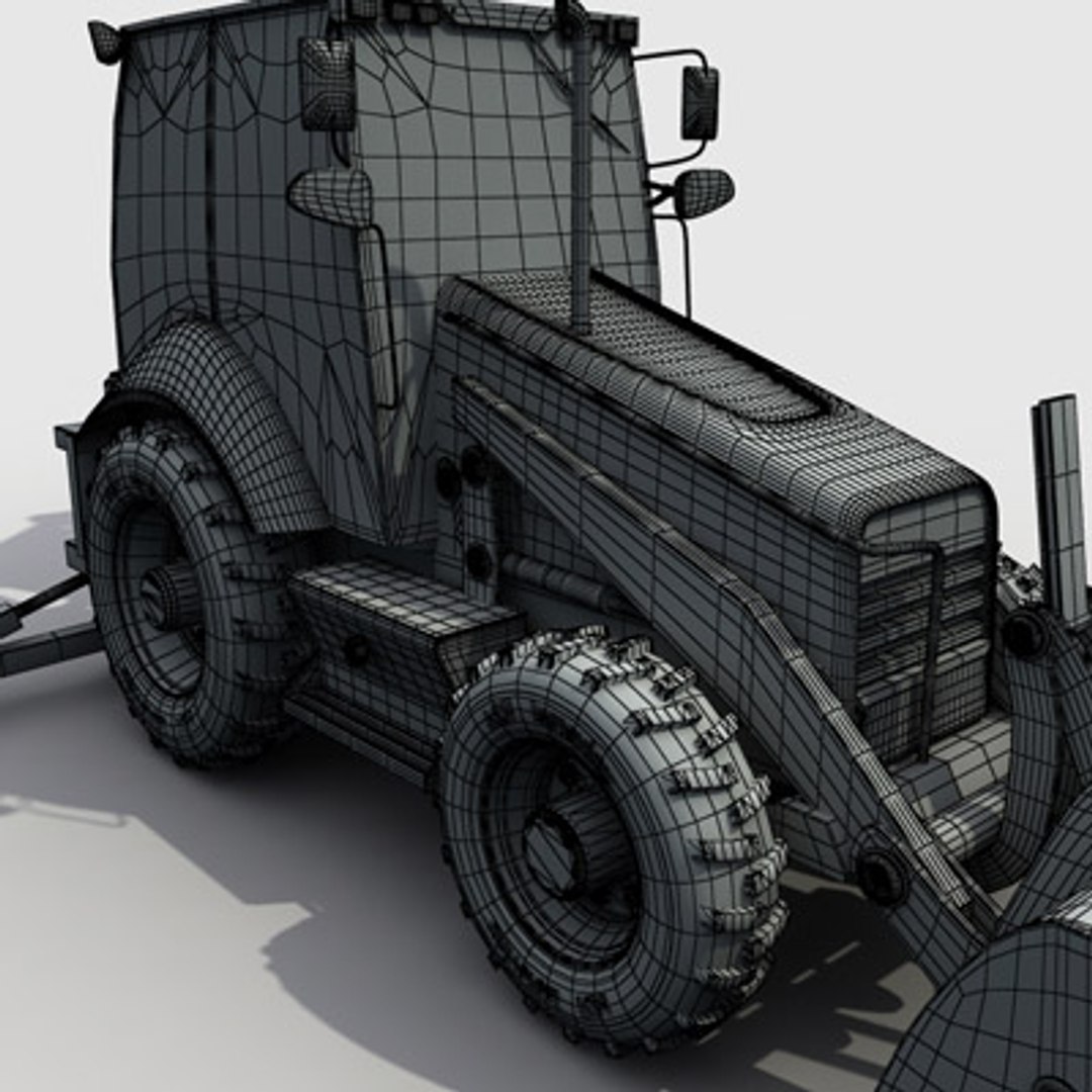 3d Backhoe Loader Industrial Vehicles