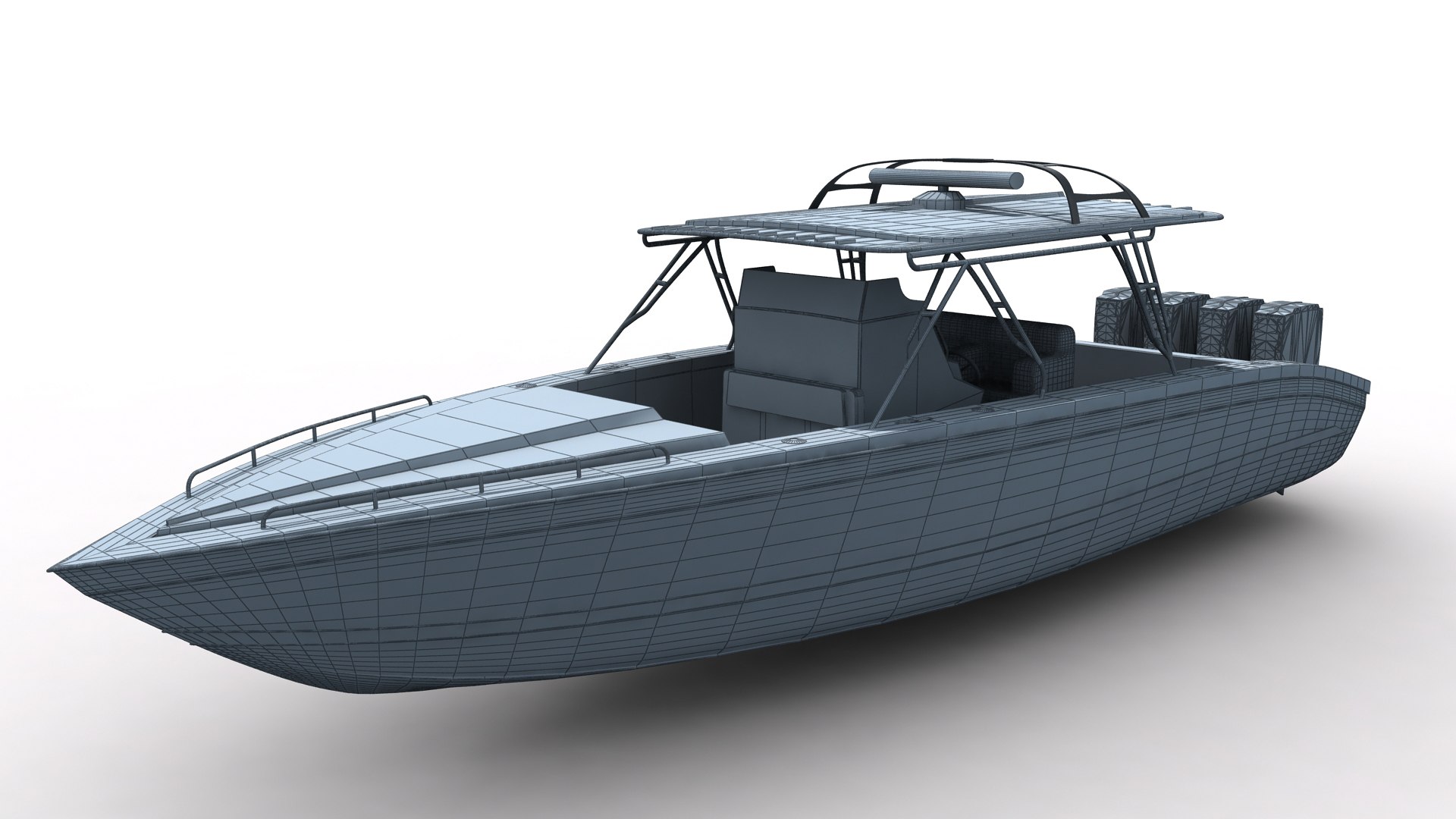 3d Midnight Express Powerboat Model