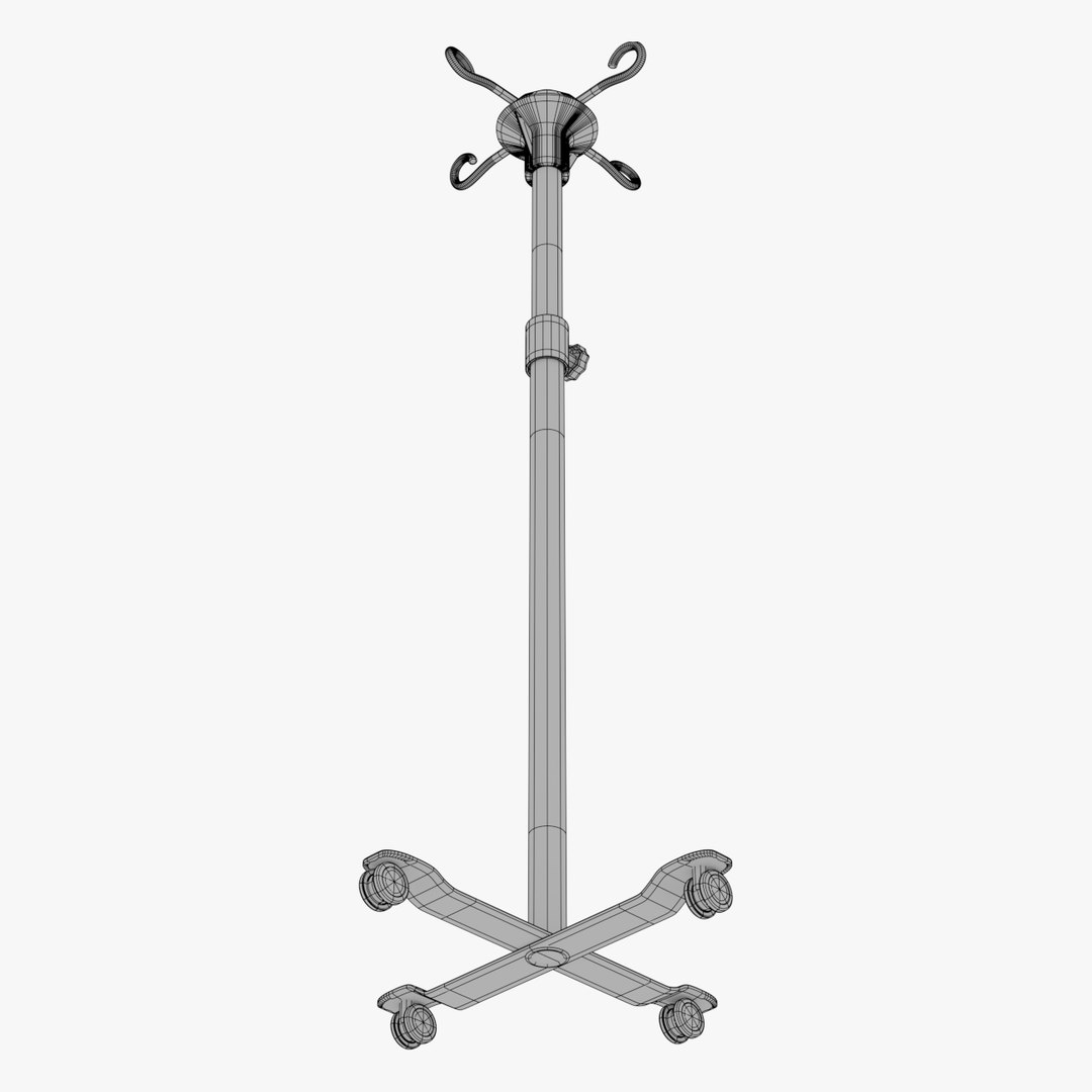 Medical Dripstand 3d Obj