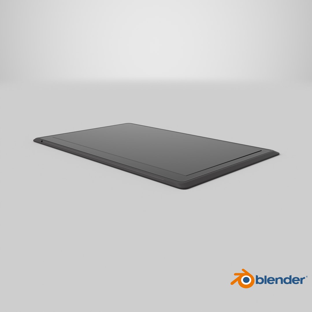 15 Inch Laptop LCD Screen Panel Black 3D Model - TurboSquid 2473676