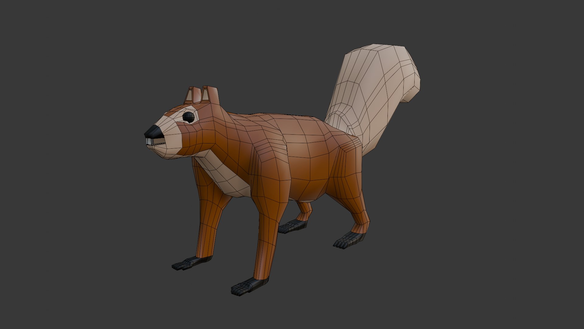 Squirrel Low Poly 3D Model - TurboSquid 2283235
