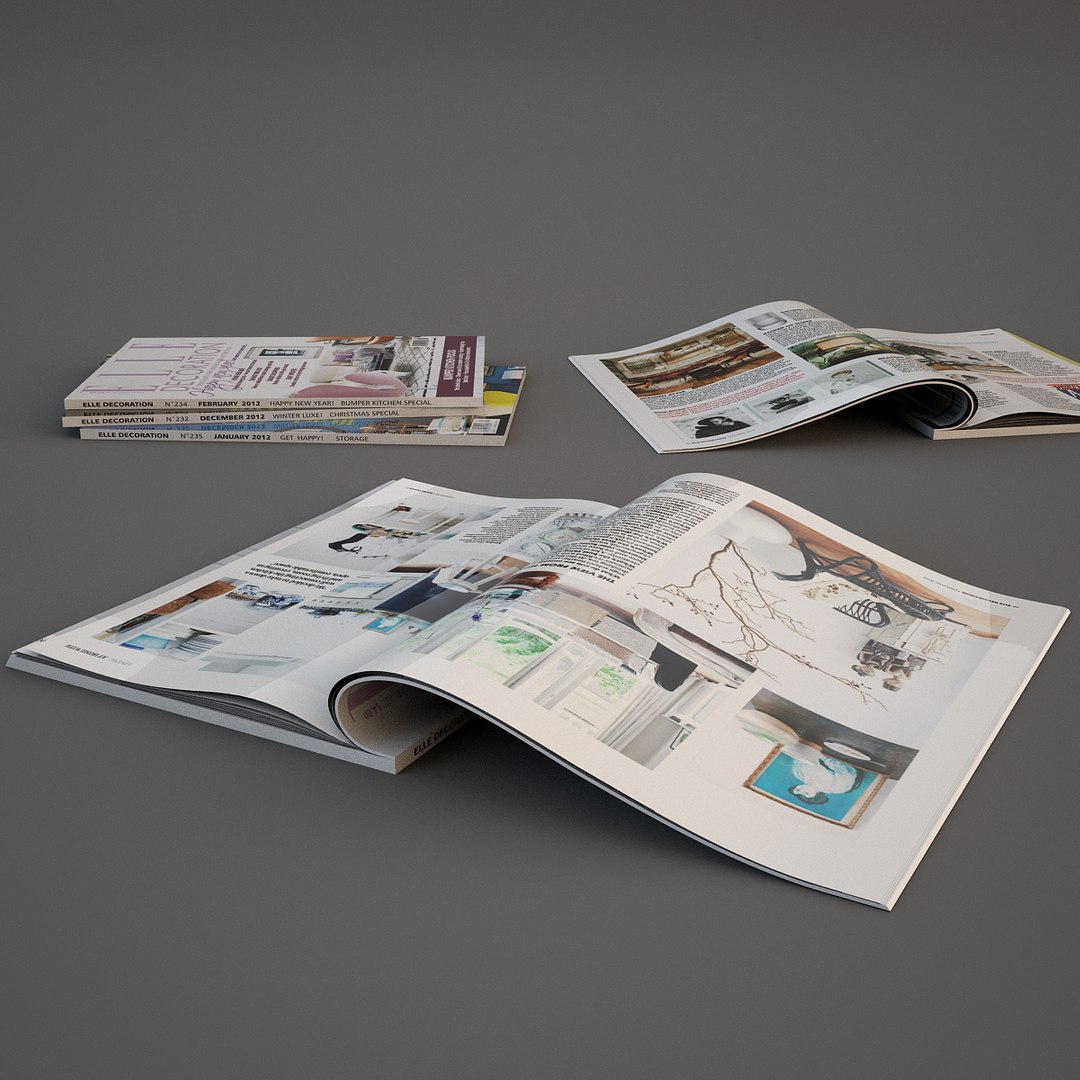 3d Model Photorealistic Magazines