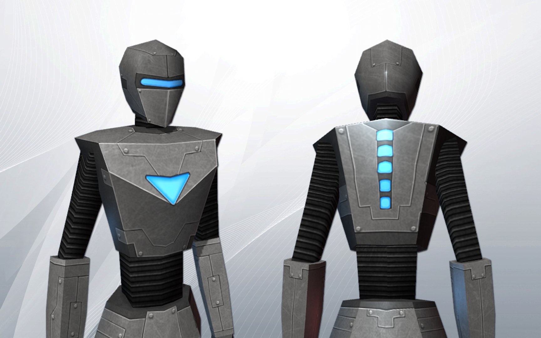 Droids Low-poly 3d Model