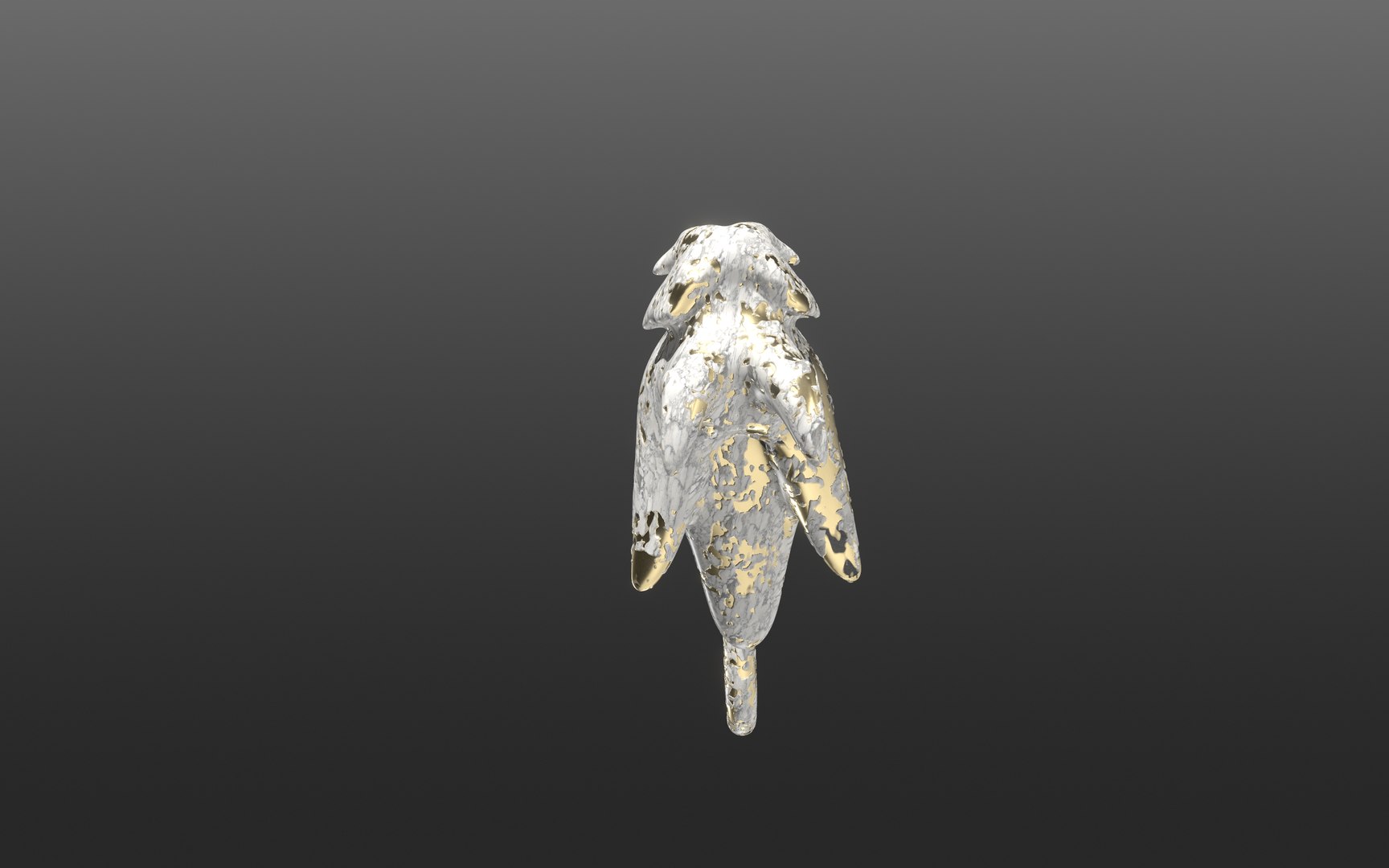 Flashy Cat Fluid Art Sculpture With PBR Textures And HDRI Background 3D ...