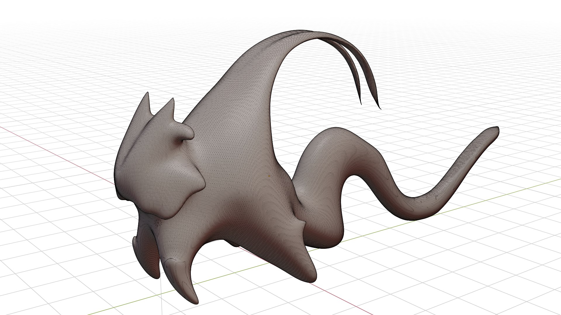 Flashy Cat Fluid Art Sculpture With PBR Textures And HDRI Background 3D ...