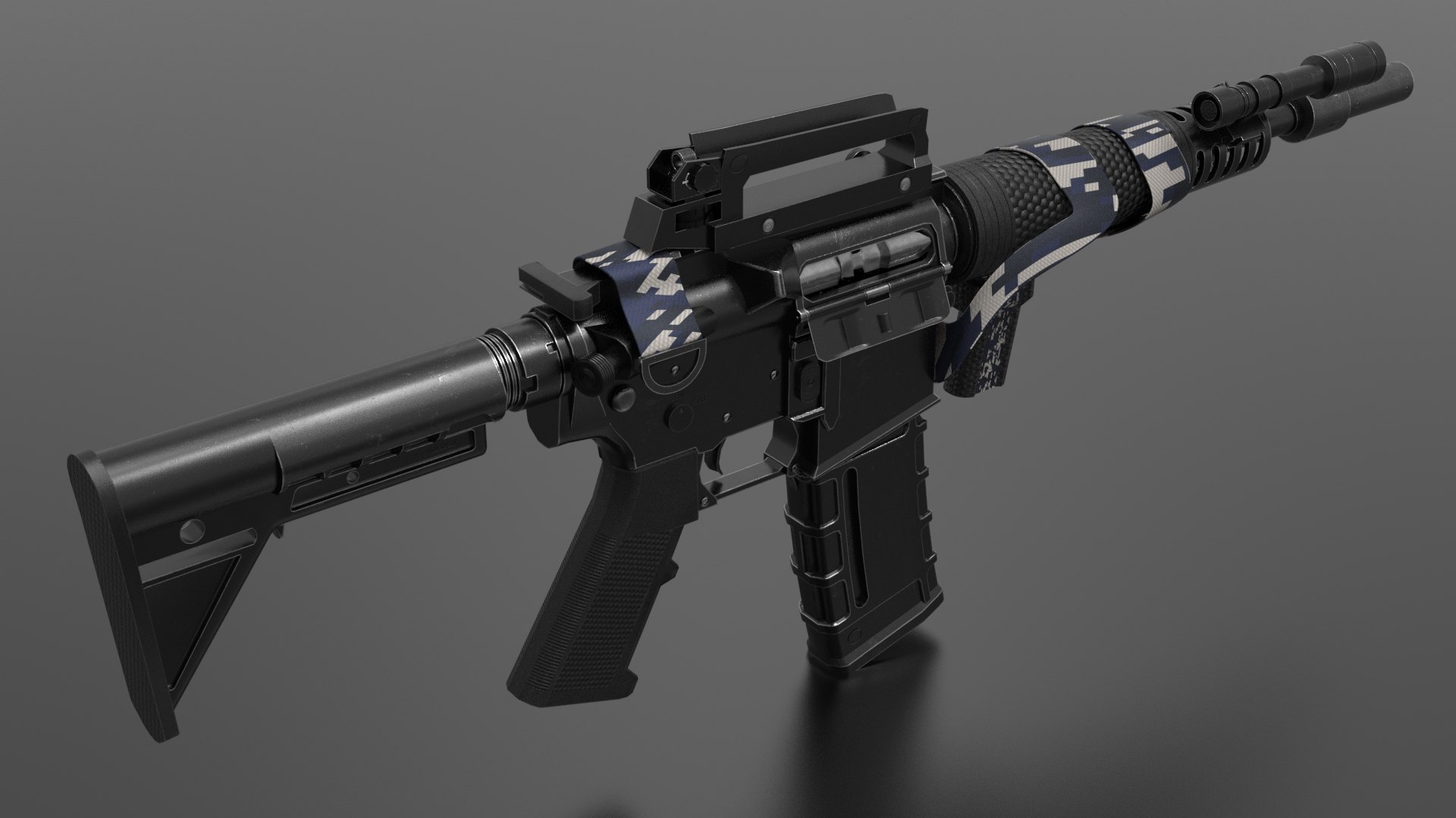 3D M4A1 Gun Fps - Tps Model - TurboSquid 2403464