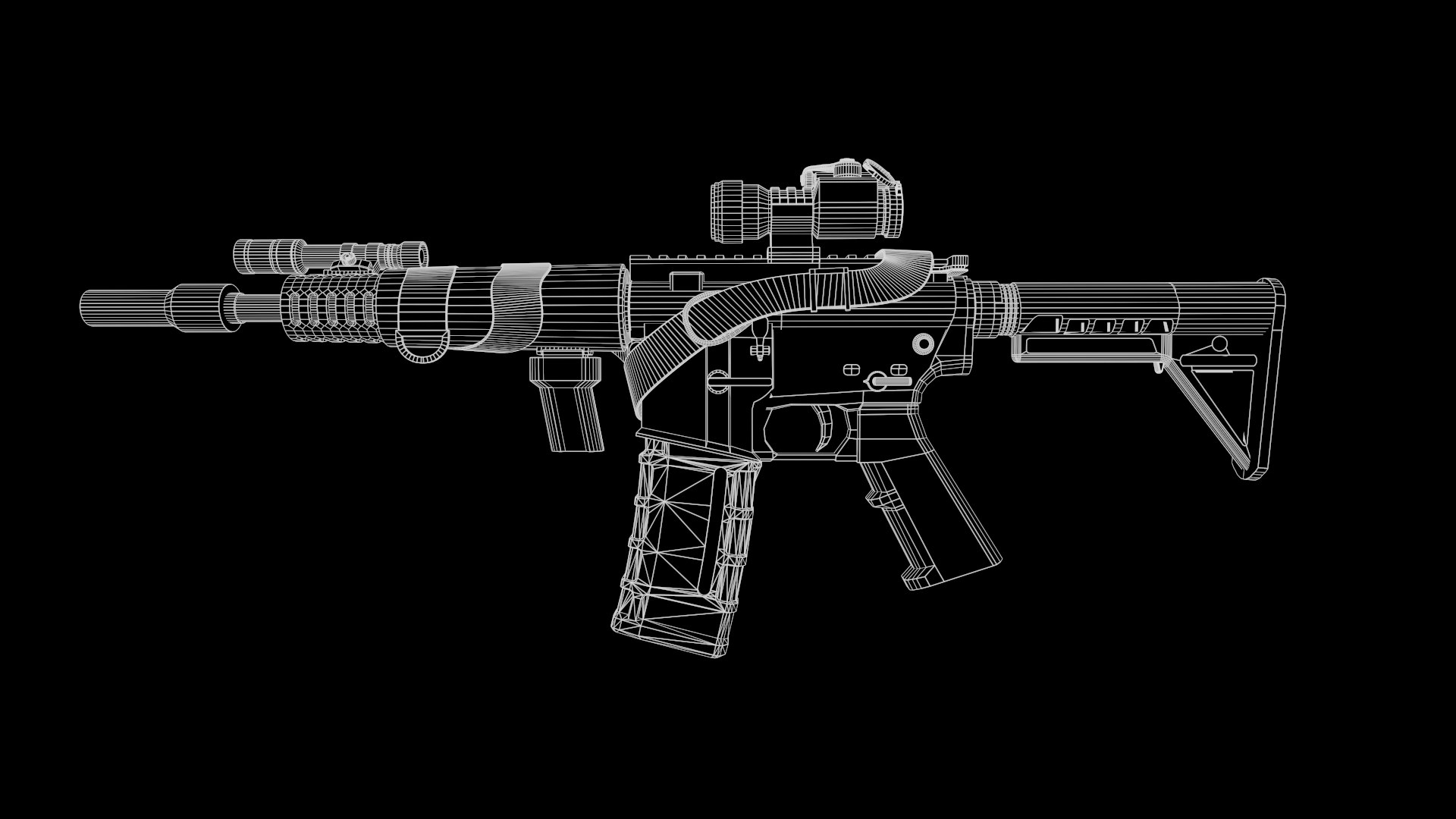 3D M4A1 Gun Fps - Tps Model - TurboSquid 2403464