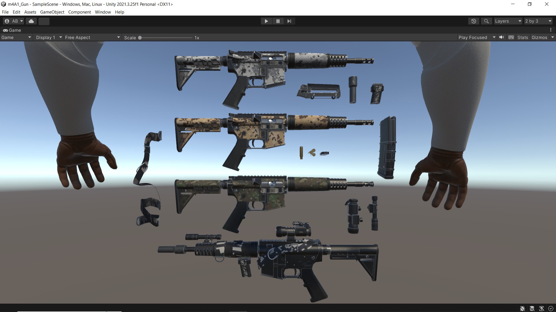 3D M4A1 Gun Fps - Tps Model - TurboSquid 2403464