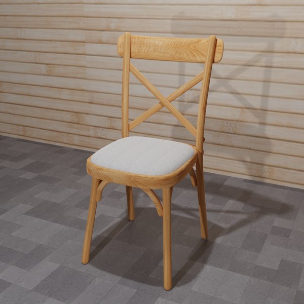 Cross back chair 3D model - TurboSquid 1914304